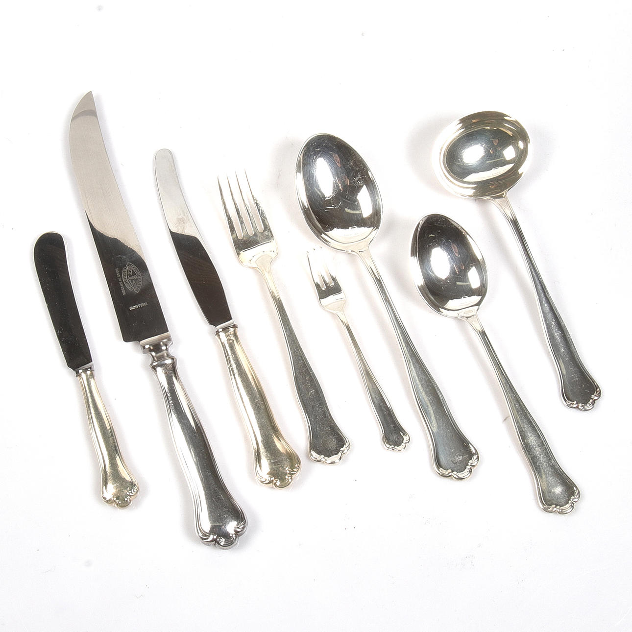 A set of cutlery set, 60 pieces, silver, “Kungsholm”, C.G. Hallberg ...