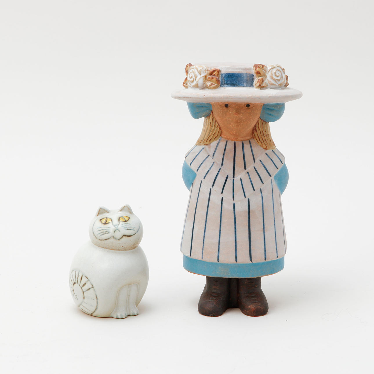 LISA LARSON. Two figurines, “Viktoria” and “Mia Mini”, stoneware ...