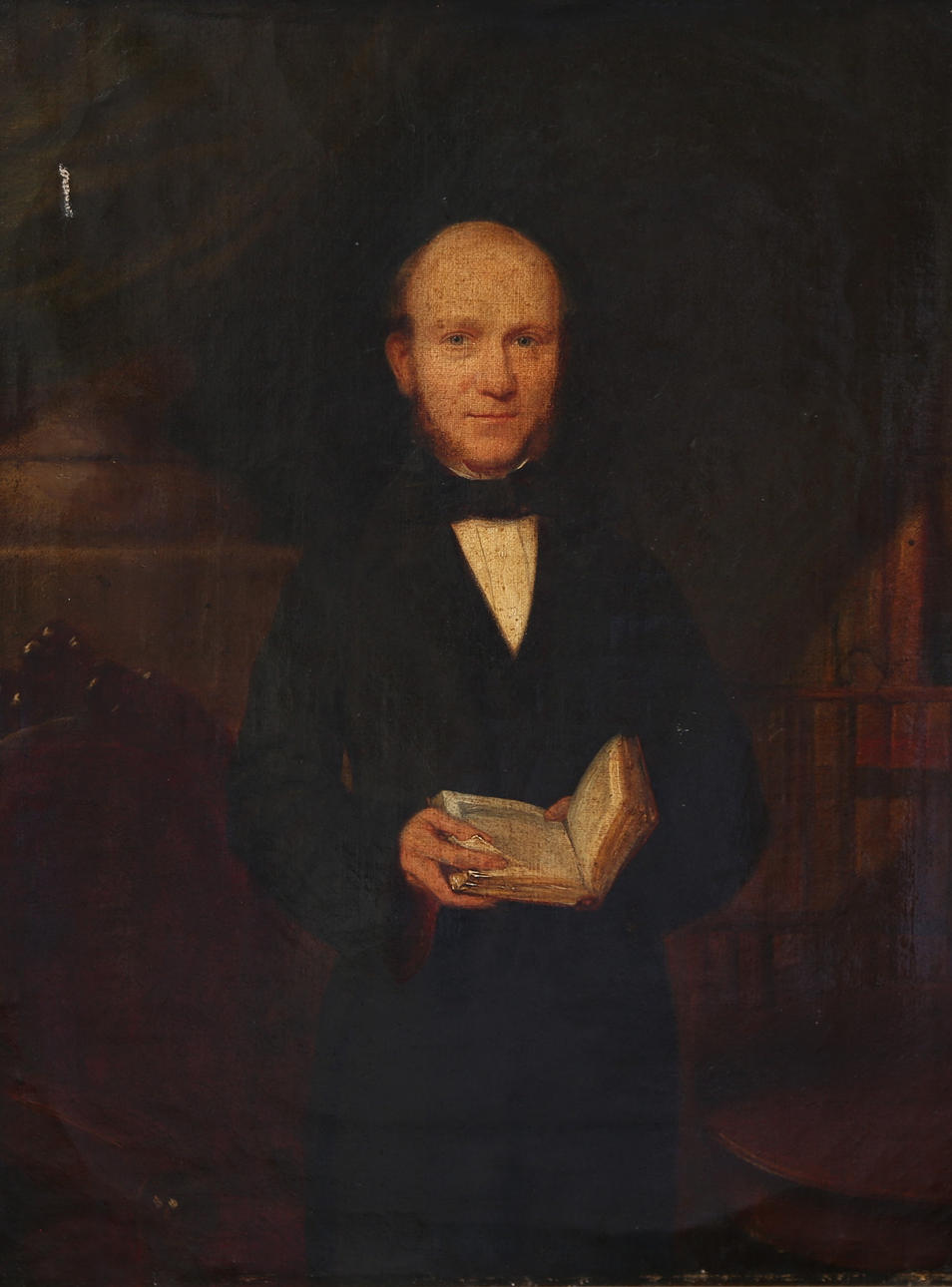 ENGLISH SCHOOL CIRCA 1860. Mansporträtt. Konst - Måleri - Auctionet