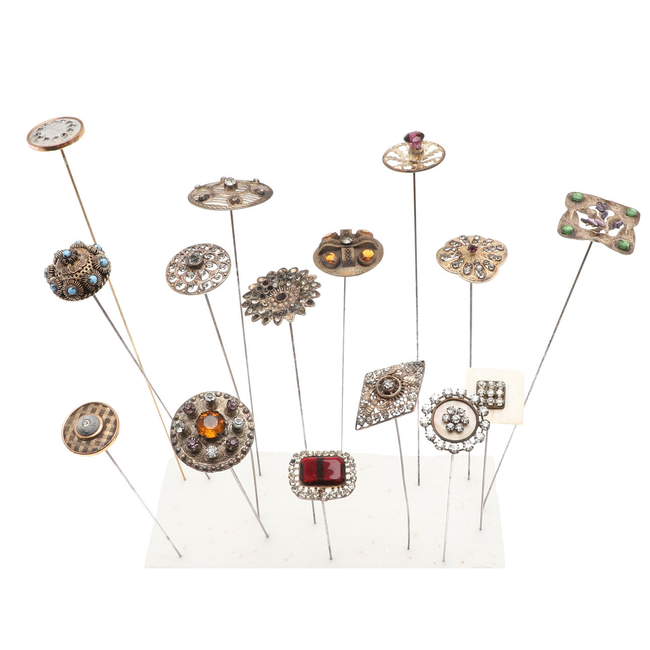 FIFTEEN VARIOUS HAT PINS. Jewellery & Gemstones - Objet de vertu ...