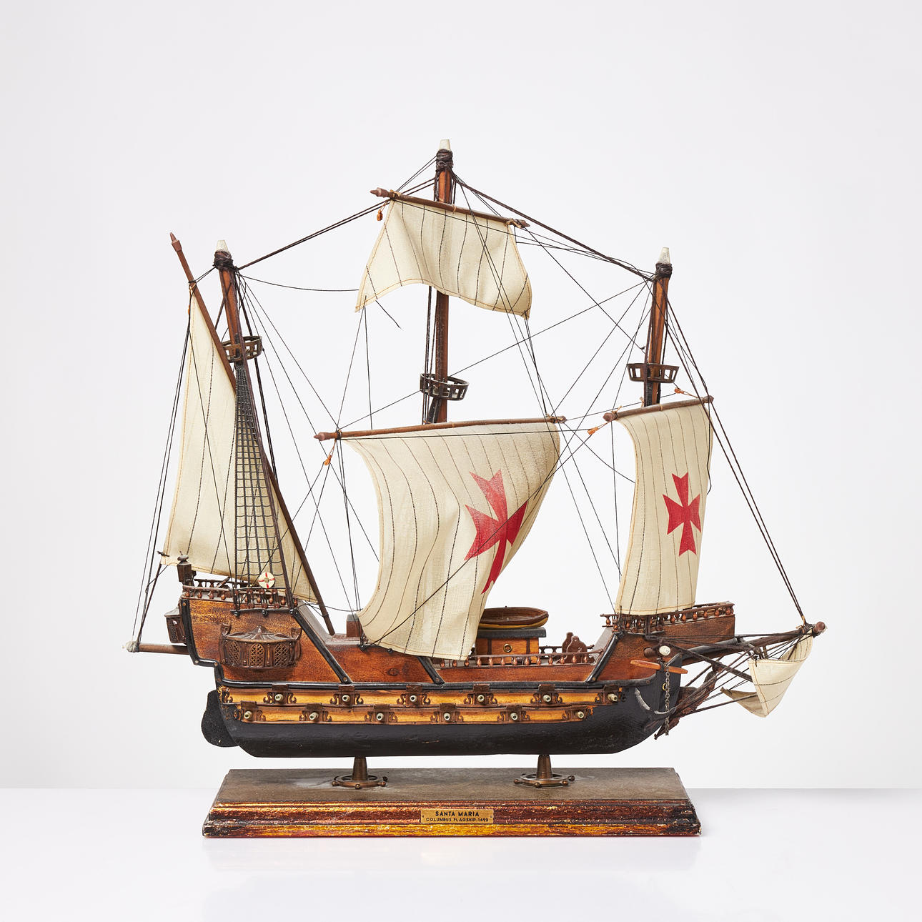 SHIP MODEL, “Santa Maria, Columbus Flagship 1492", three-masted ...