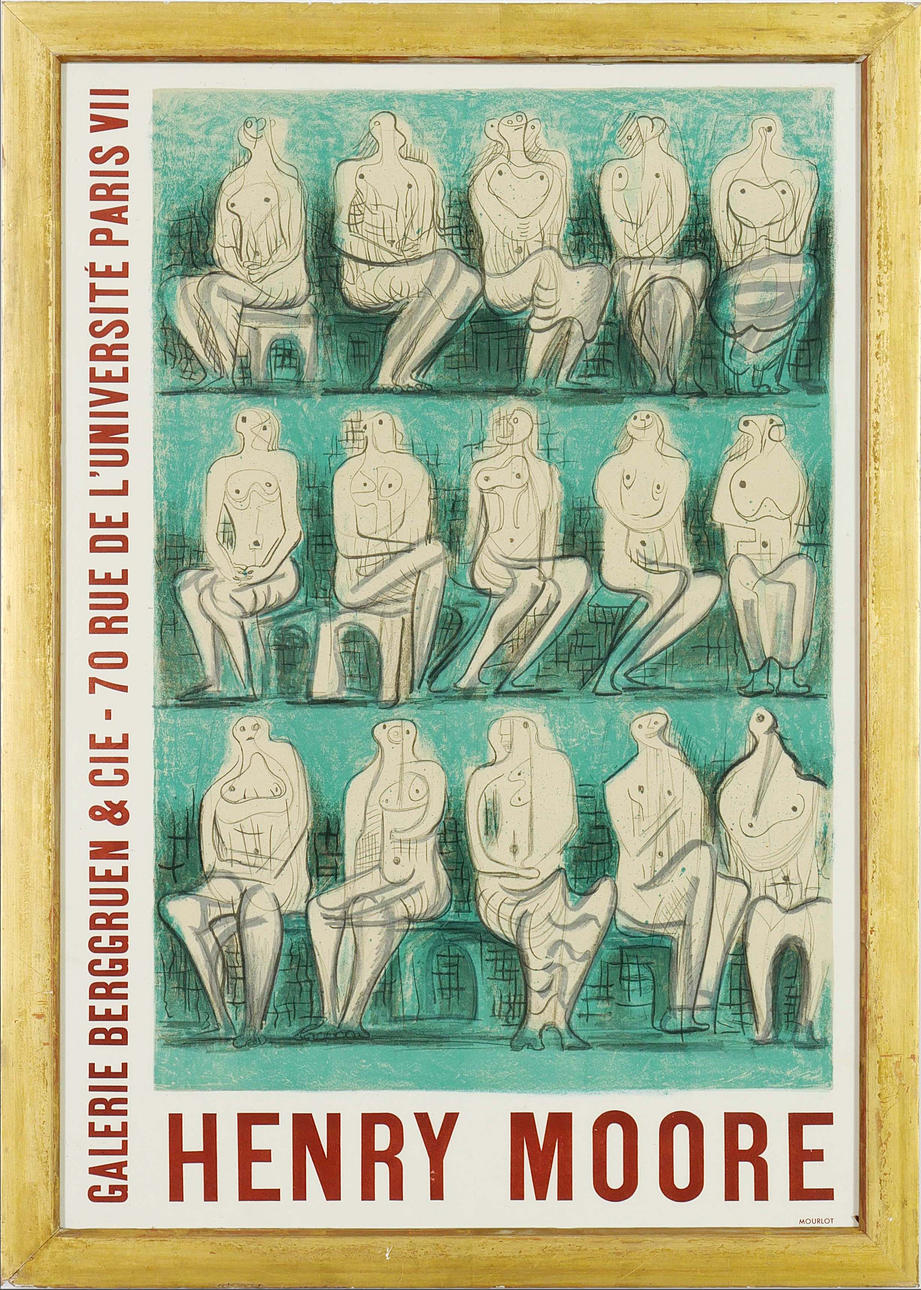HENRY MOORE. ORIGINAL LITHOGRAPHIC POSTER. Art - Engravings & Prints ...