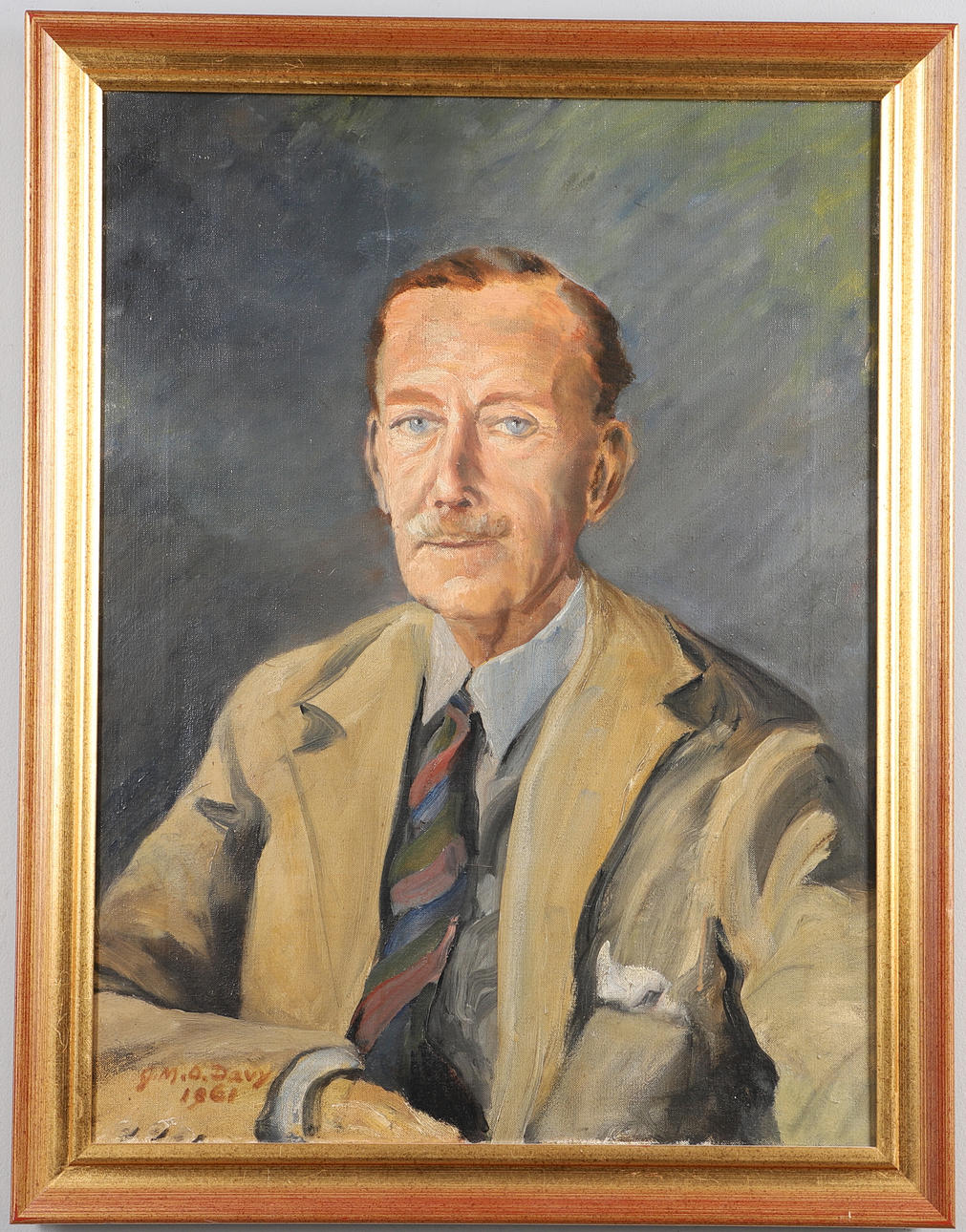 G.M.O. DAVY, MID-20TH CENTURY ENGLISH SCHOOL. PORTRAIT OF A MILITARY ...