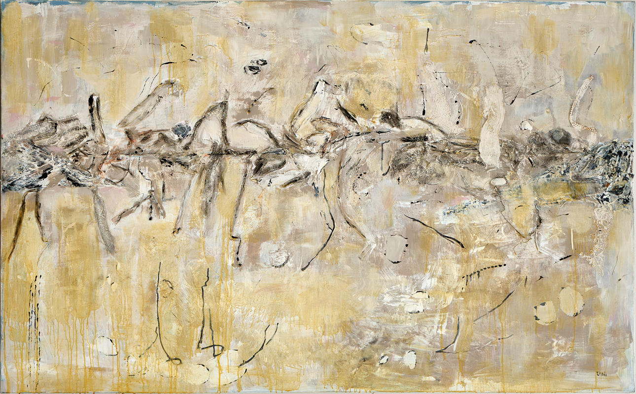 ULLA-BRITT HEATH. “Rhythm”, signed, mixed media on canvas. Art ...