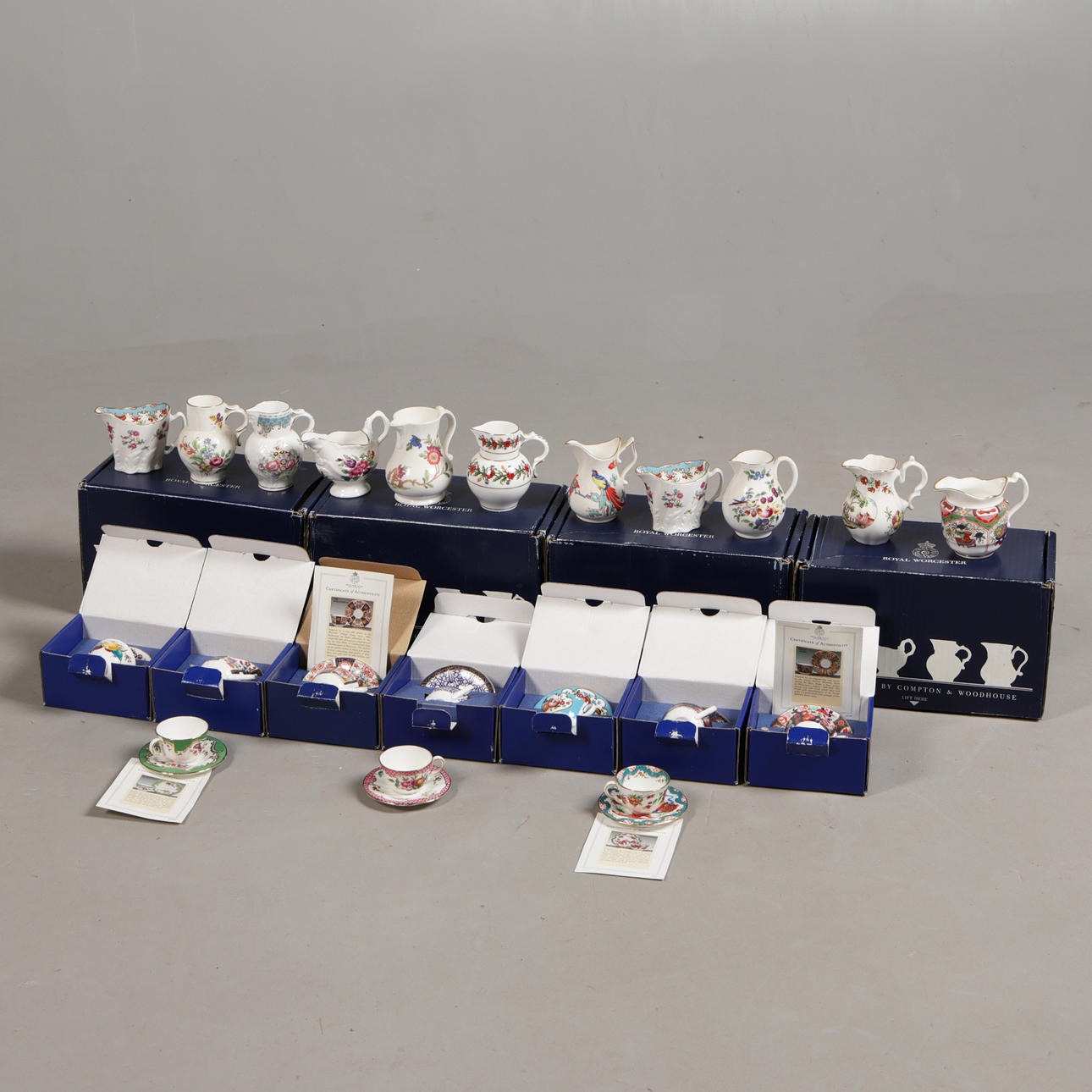 A COLLECTION OF ROYAL WORCESTER JUGS EXCLUSIVELY BY COMPTON AND ...