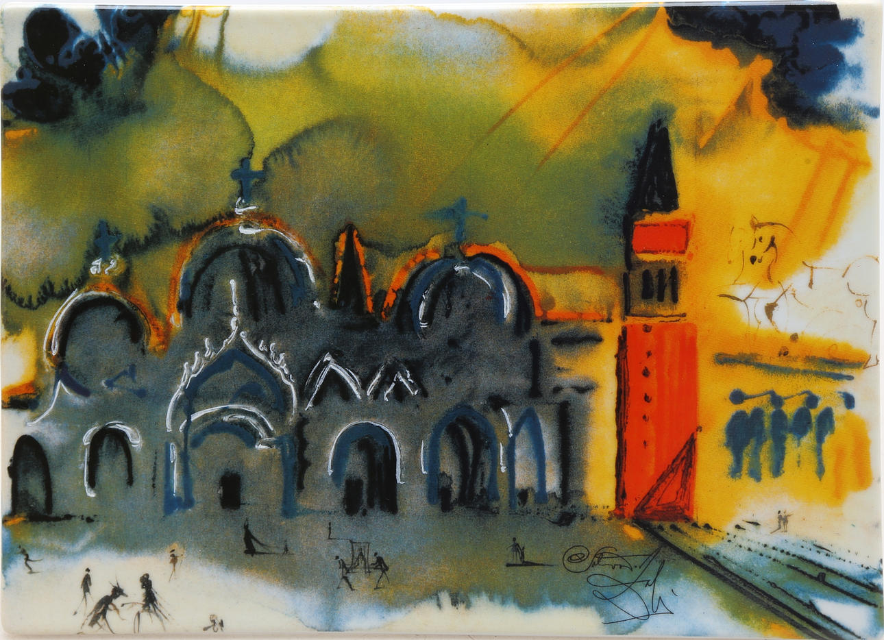 AFTER SALVADOR DALÍ. "Place Saint-Marc Venise". Ceramics & Porcelain ...