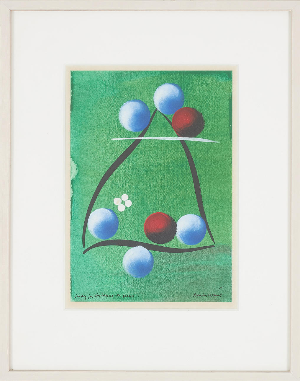 CARL FREDRIK REUTERSWÄRD. "Shade in balance on green", akvarell på ...