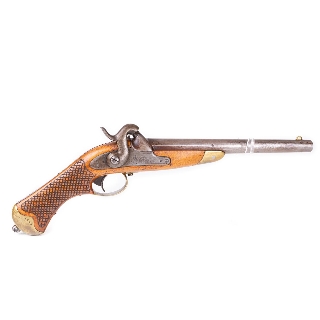 Percussion pistol, w/1850 pillar breech, Carl Gustaf stad, Sweden, 19th ...