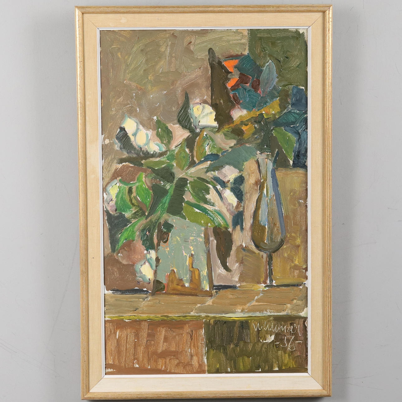 ÅKE WALDEMAR LARSSON. Oil on canvas, Still life, signed and dated -56 ...