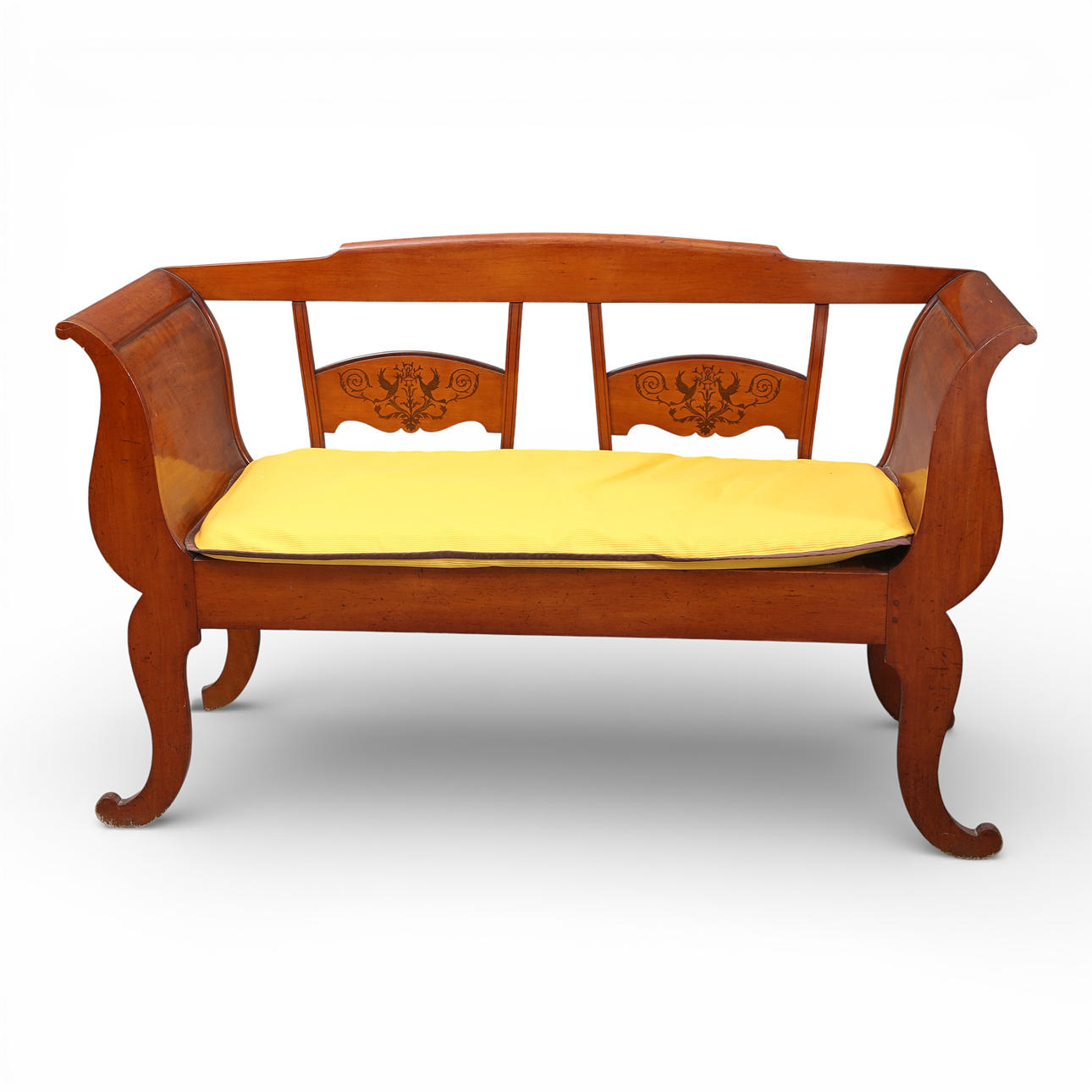 Fernandine canapé in cherry wood with mahogany marquetry, first half of ...