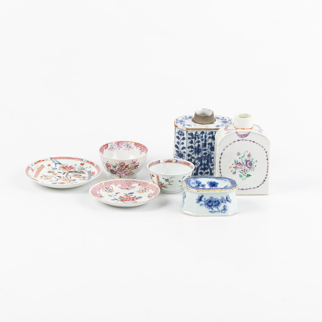 TEA DISHES, COPPER, SALT TRAY, 7 pieces, China, porcelain, 17/19th ...