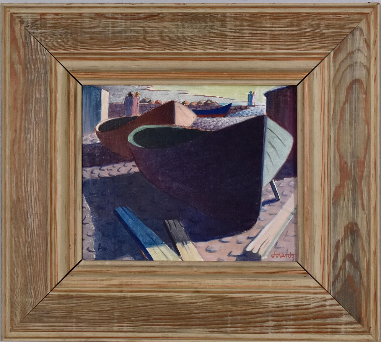 WALDEMAR LORENTZON. oil painting on canvas. “The commissioned boats ...