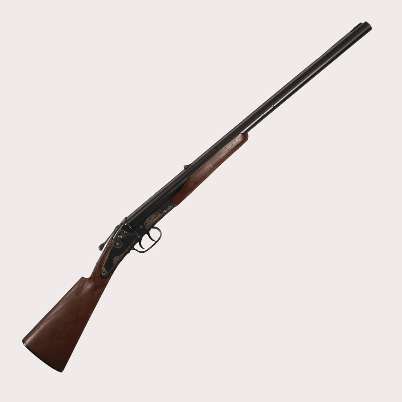 A Daisy Mod 21 air rifle, circa 1970s, double-barreled, plastic piston ...