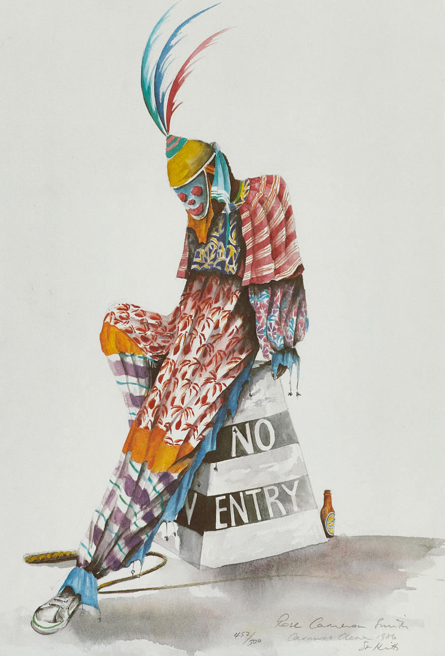 ROSE CAMERON. “Carnival clown” signed and numbered 452/500 in pencil ...