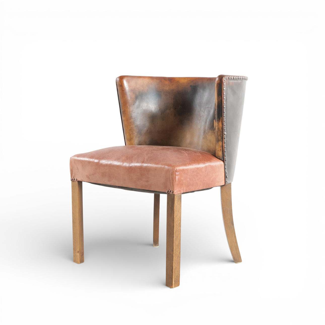 FRITZ HANSEN. Armchair with stained beech legs, seat and back ...