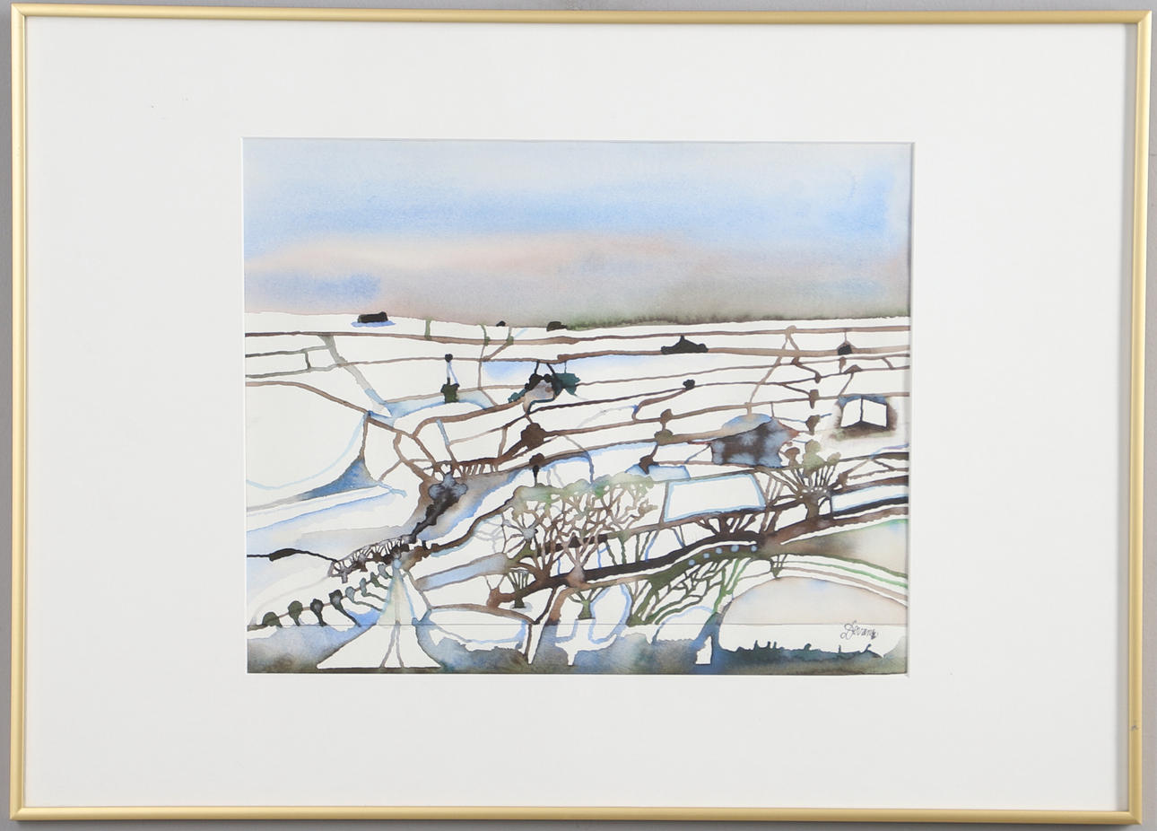 DAVID EVANS A.R.C.A.,R.S.A.,R.S.W (1942-2020). SNOWSCAPE. Art ...