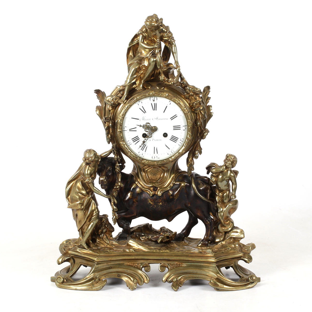 BORDSUR, Jean Amant a Paris, Louis XV-stil, 18/1900-tal. Klockor & Ur ...