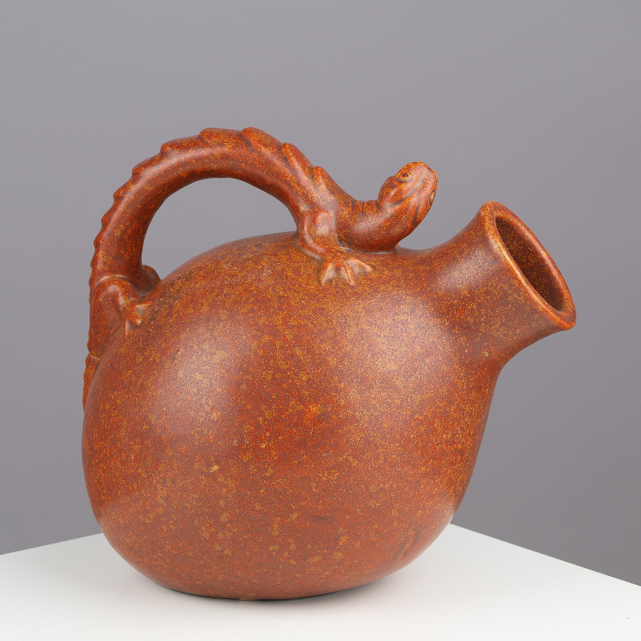 JAIS NIELSEN (1885-1961). Stoneware jug glazed in orange-brown shades ...