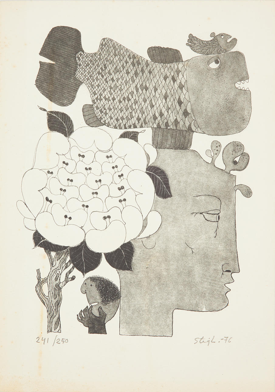 STIG LINDBERG. figure composition, lithograph, signed and numbered Stig ...