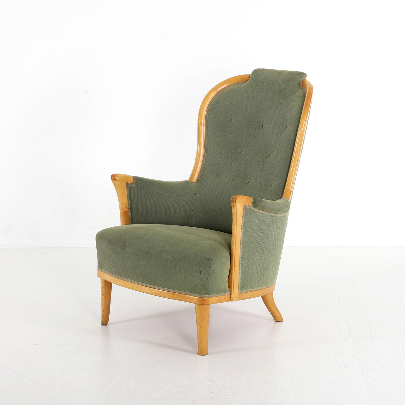 CARL MALMSTEN. 1888-1972, Fåtölj "Vår Fru", OH. Sjögren, Tranås, 1985 ...