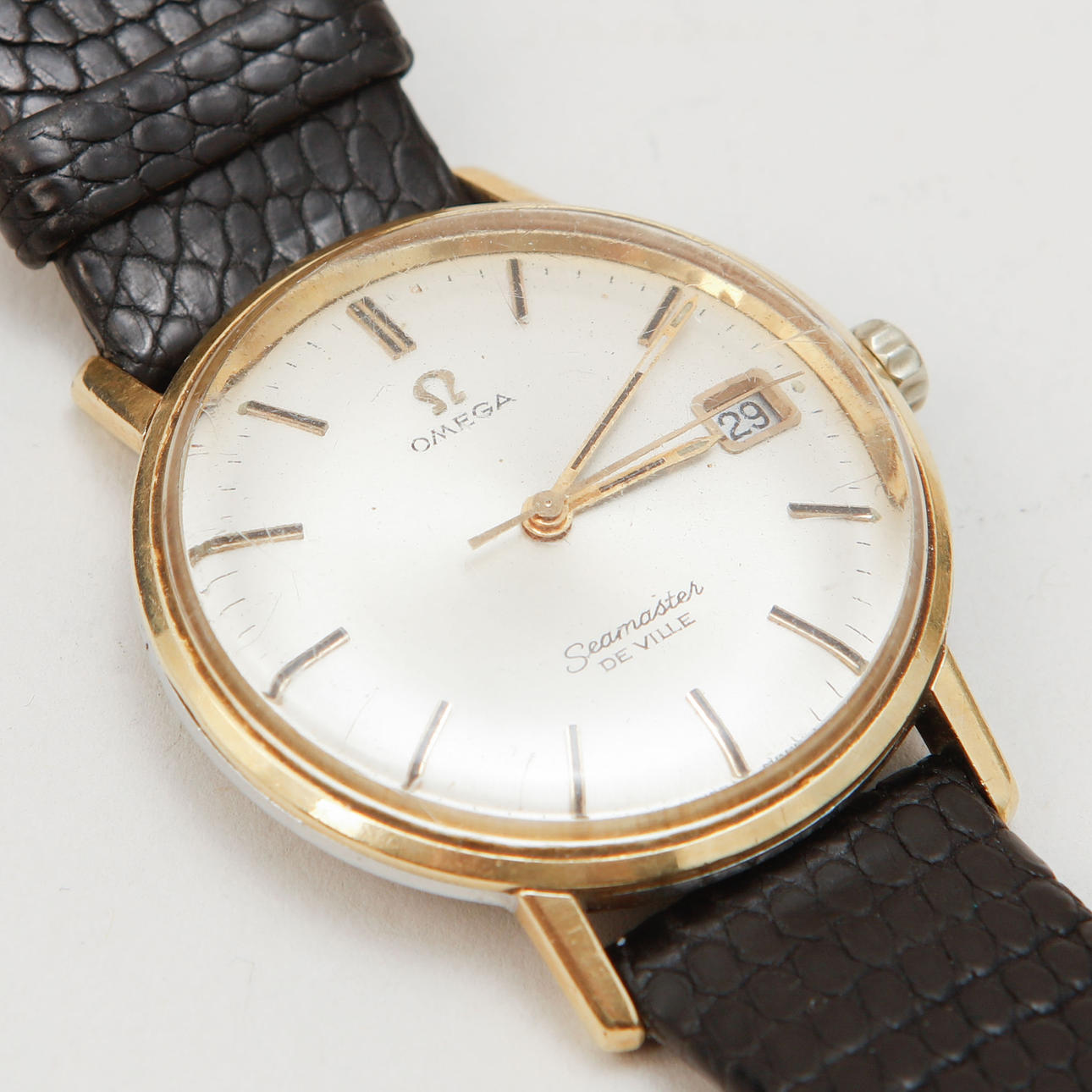 ARMBANDSUR, Omega, Seamaster, De Ville, guld på stål, manuell, 1960-tal ...