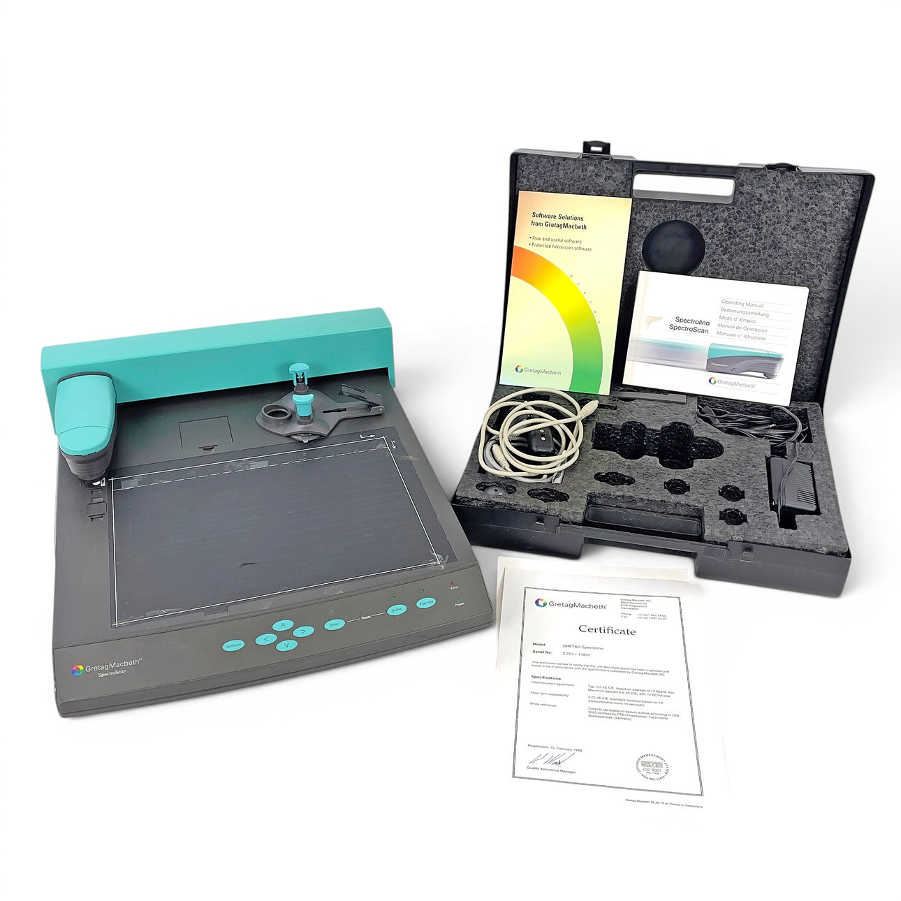SPECTROPHOTOMETER SYSTEM. "Spectrolino SpectroScan", Gretag Macbeth ...