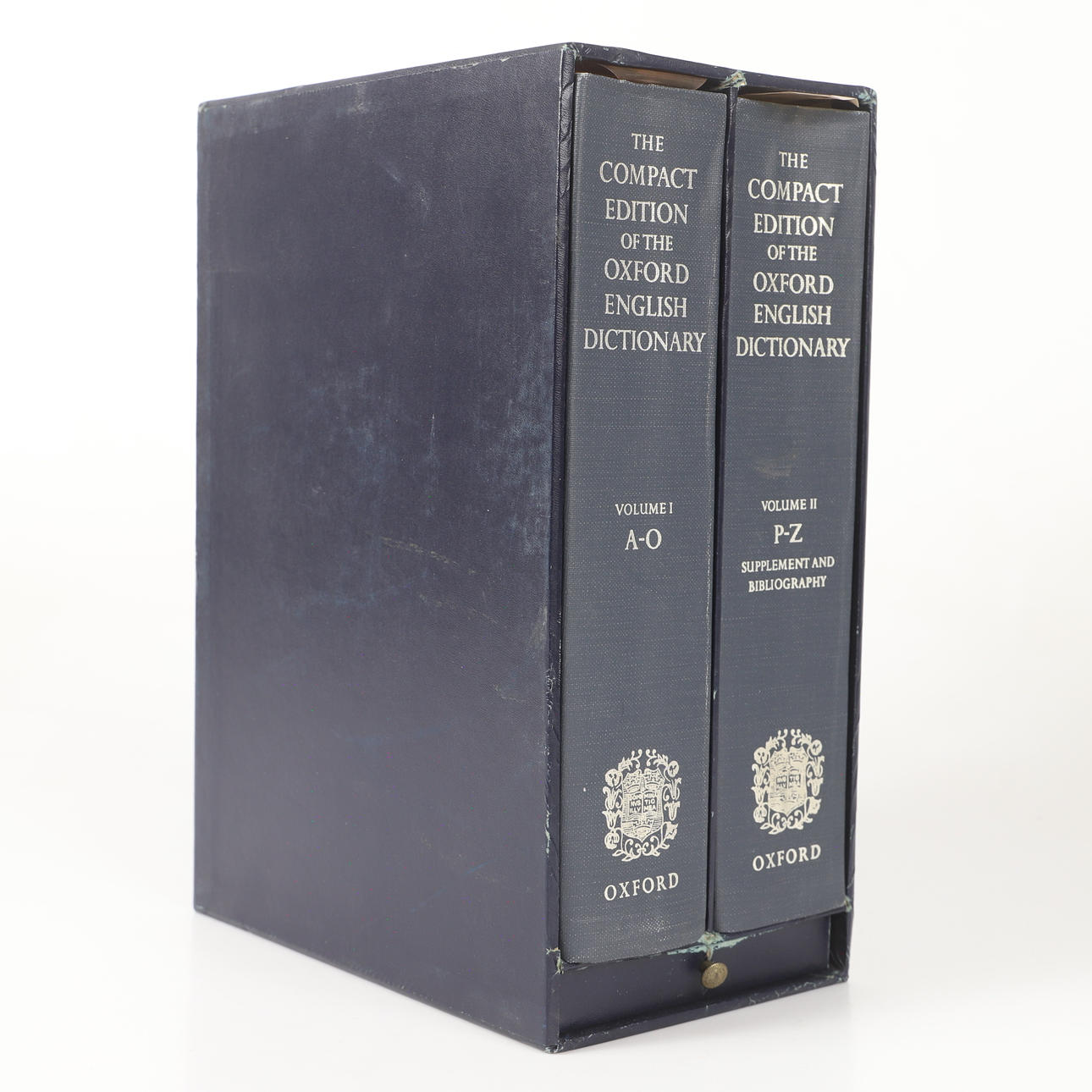 DICTIONARIES, 2 bands, “The Compact edition of the Oxford English ...