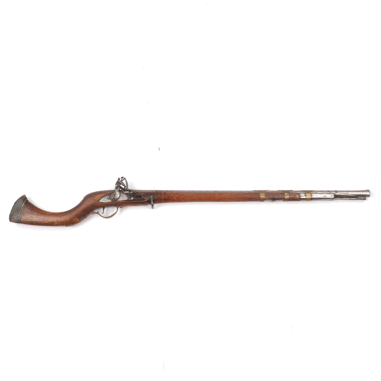 A JEZAIL, with British flint clasp, Central Asia, 19th century. Weapons ...