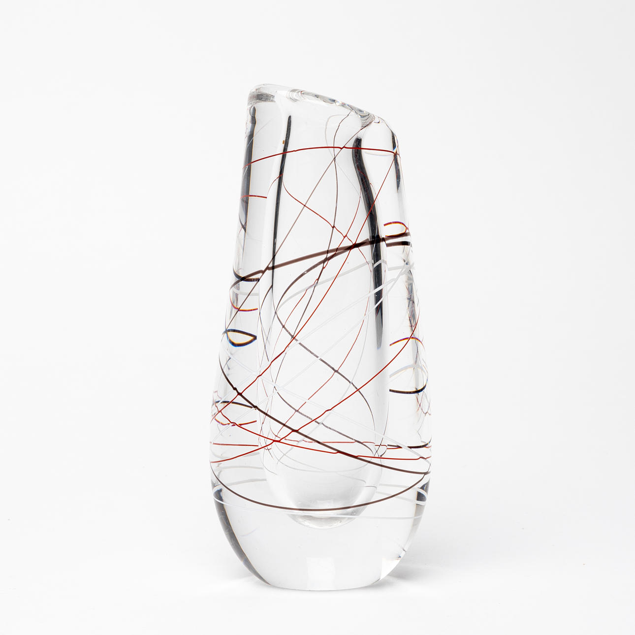 VICKE LINDSTRAND. A glass vase, “Abstracta”, signed, Kosta, 1950s ...
