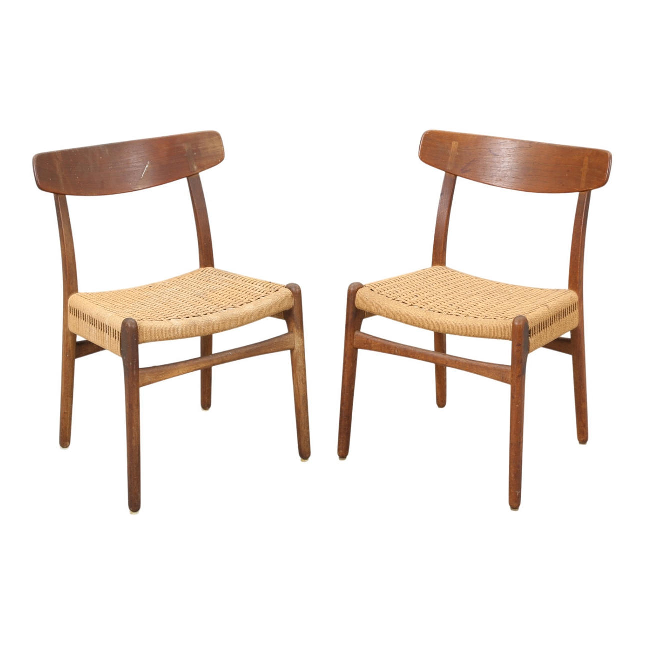 HANS J WEGNER. Carl Hansen & Søn. Et par vintage CH23 stole af eg og ...