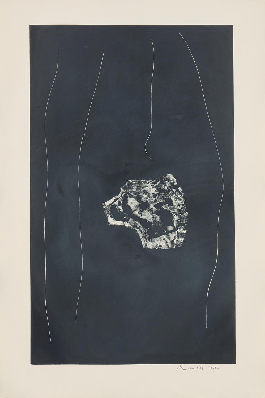 ROBERT MOTHERWELL (USA 1915-1991). "Soot-Black Stone, #3". Konst ...