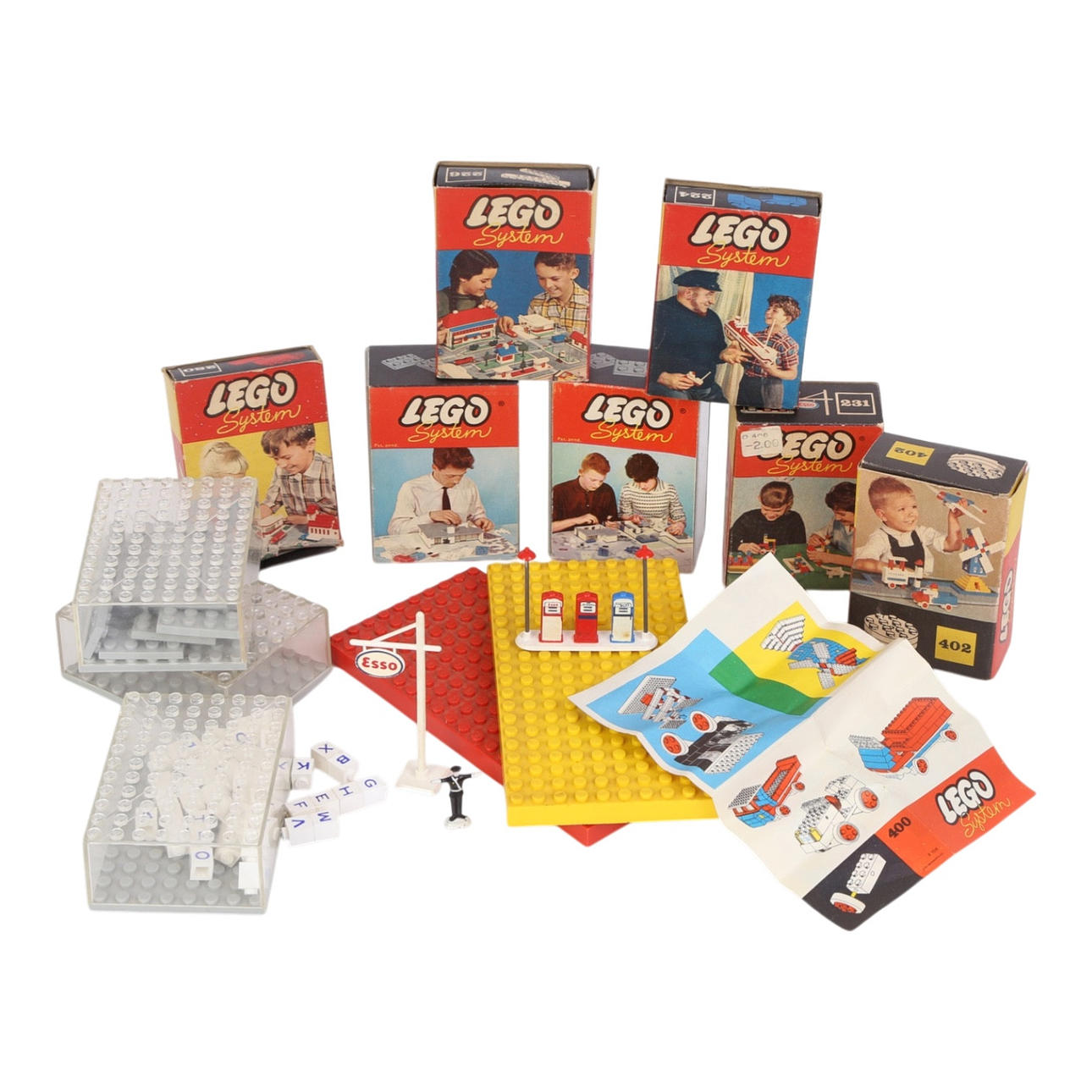 A collection of vintage LEGO System in original boxes, 1960s (12). Toys ...
