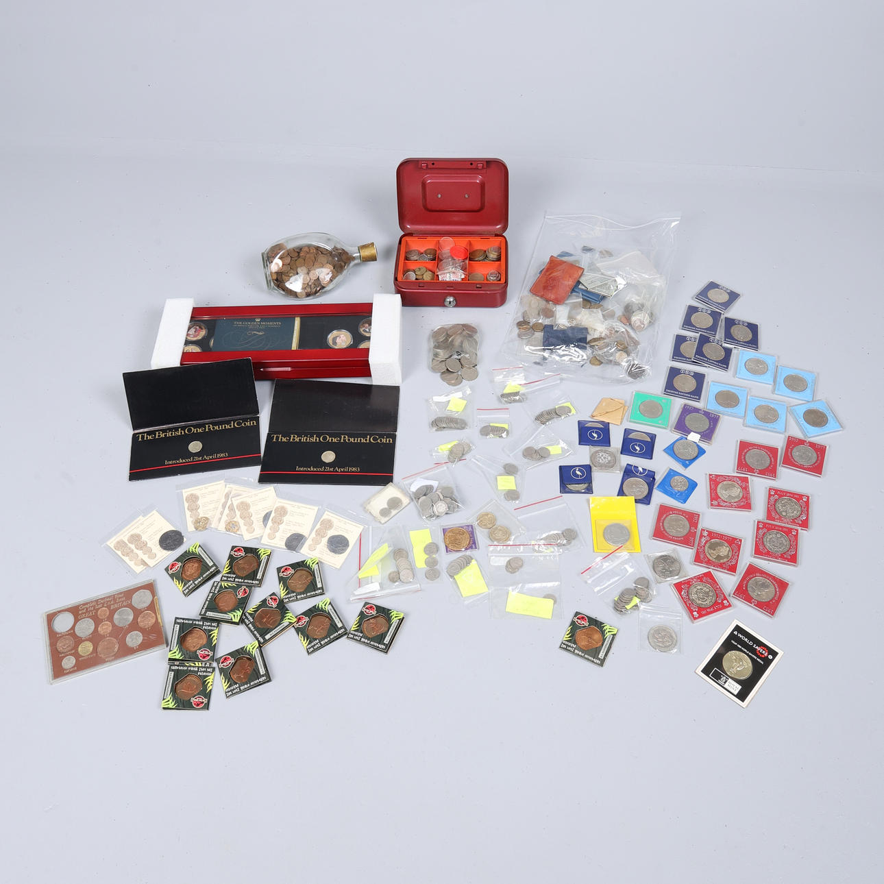 EXTENSIVE COLLECTION OF BRITISH AND WORLD COINAGE. (A LOT). Coins ...