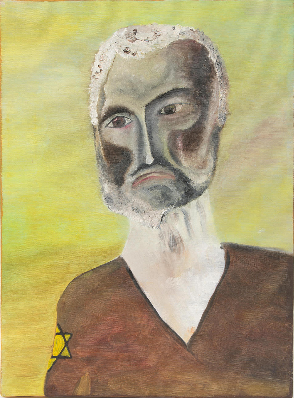 GERT ROSENTHAL. Abstrakt manporträtt, akryl på duk, signerad på omvänd ...