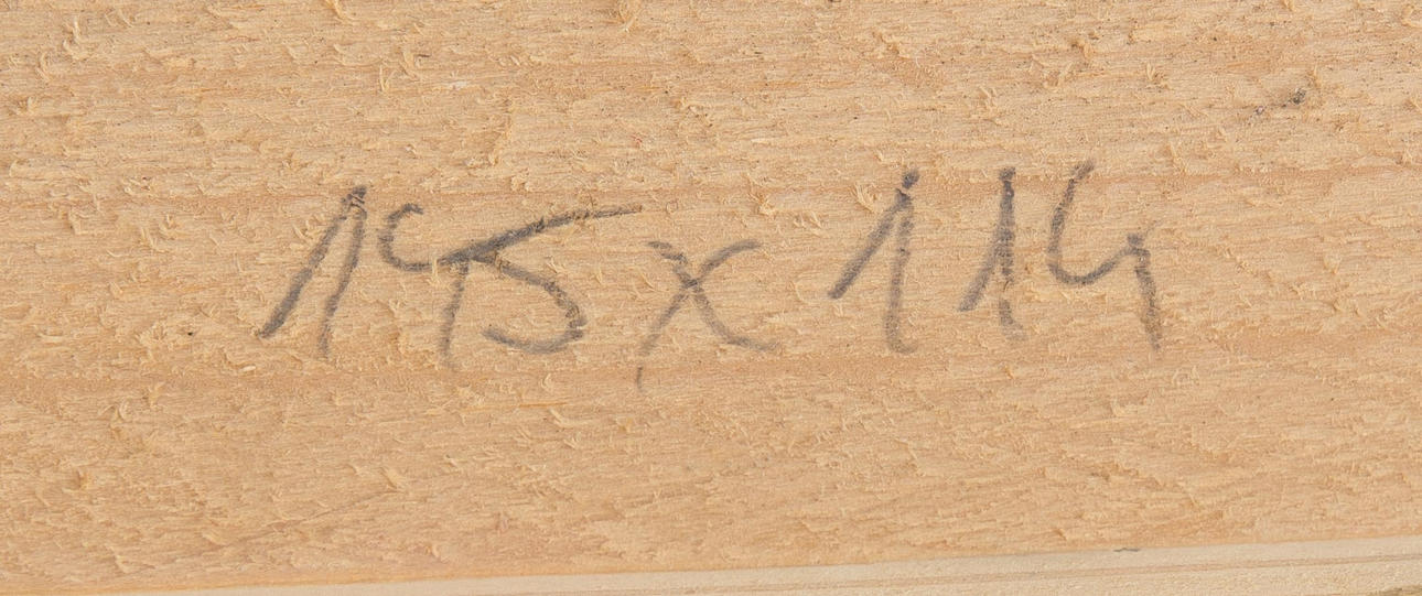 GERT ROSENTHAL. Abstract lobster, acrylic on canvas, signed on the back ...