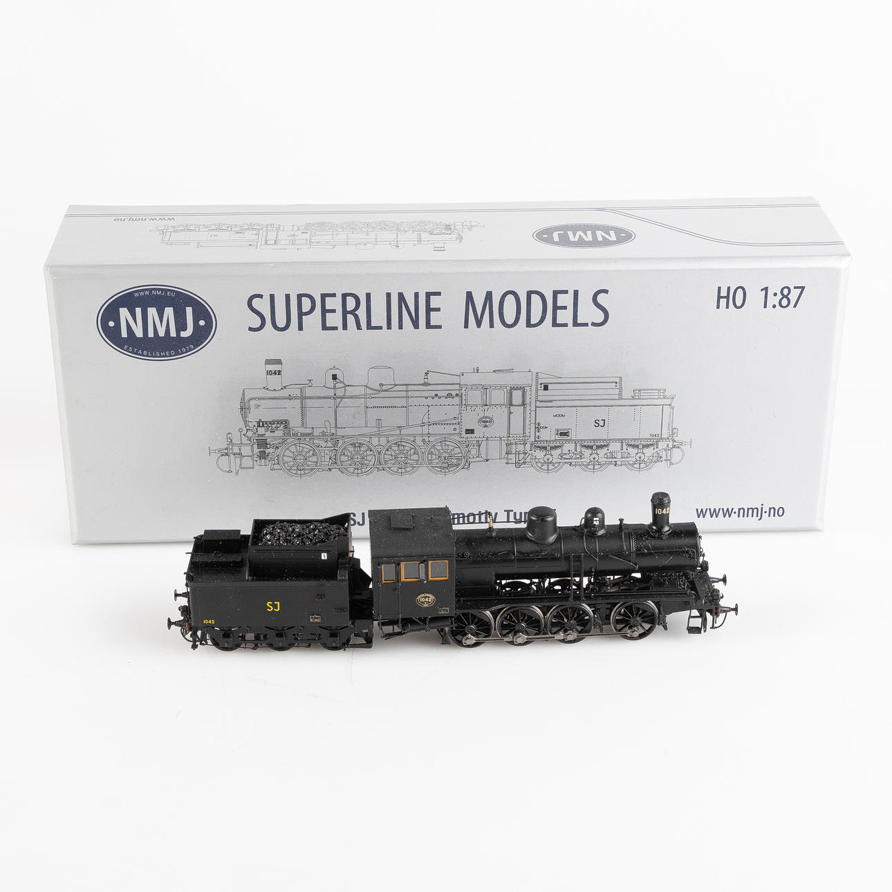 NMJ, Superline models, model railway part, SJ steam locomotive with ...