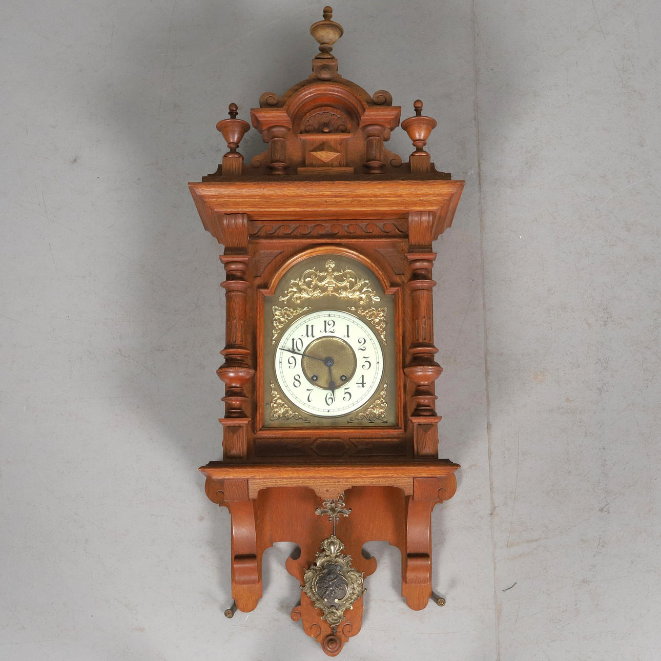 MANOR CLOCK, oak, Lenzkirch 1 million, Neo-Renaissance, first half of ...