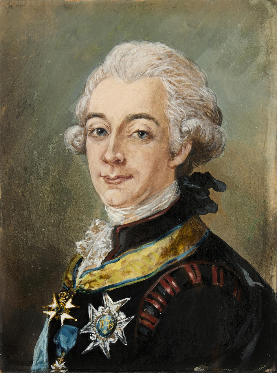 UNKNOWN ARTIST, Portrait of Axel von Fersen, gouache. Art - Paintings ...