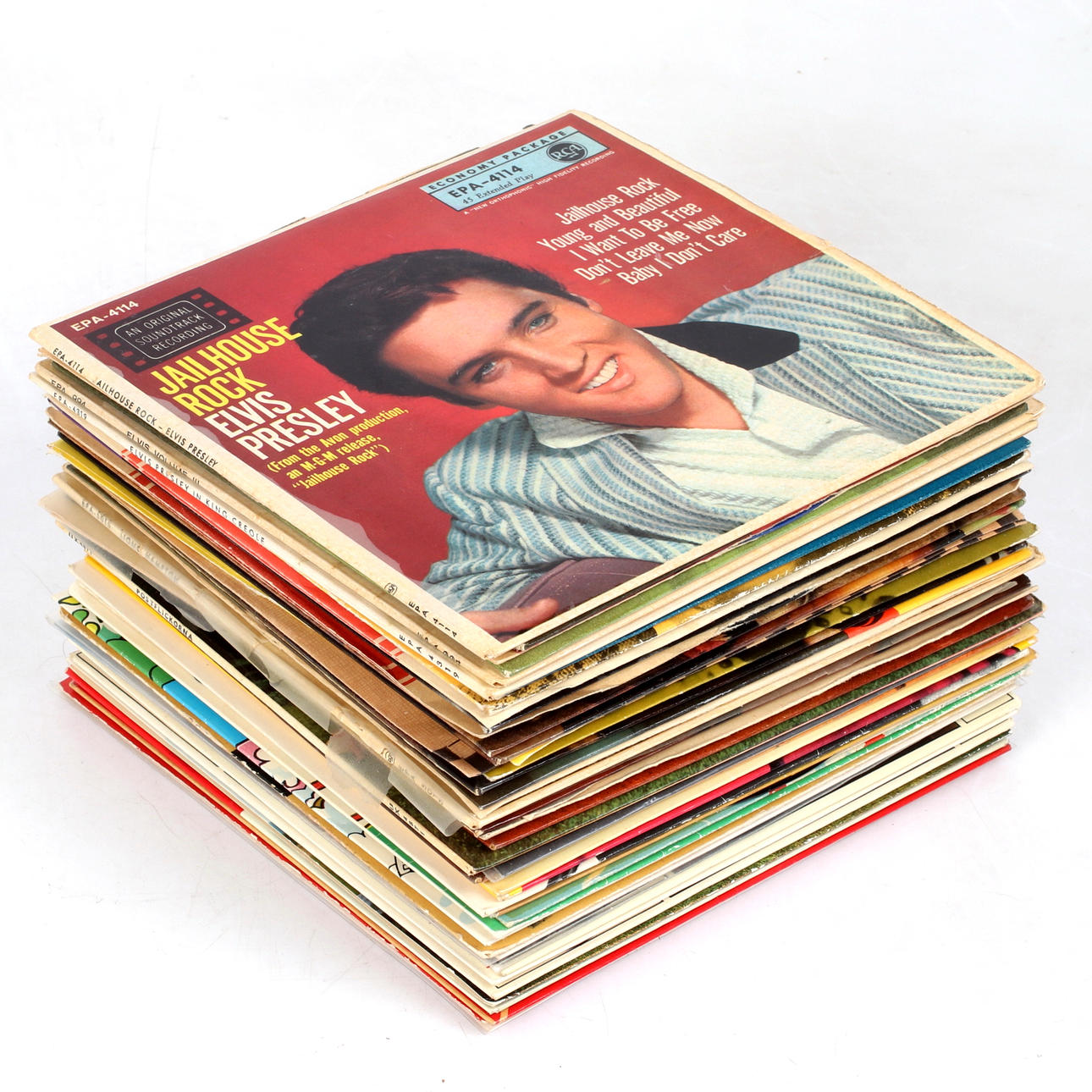 SINGLAR och EP-SKIVOR, 44 st, Ray Charles, Dizzy Gillespie, Elvis ...