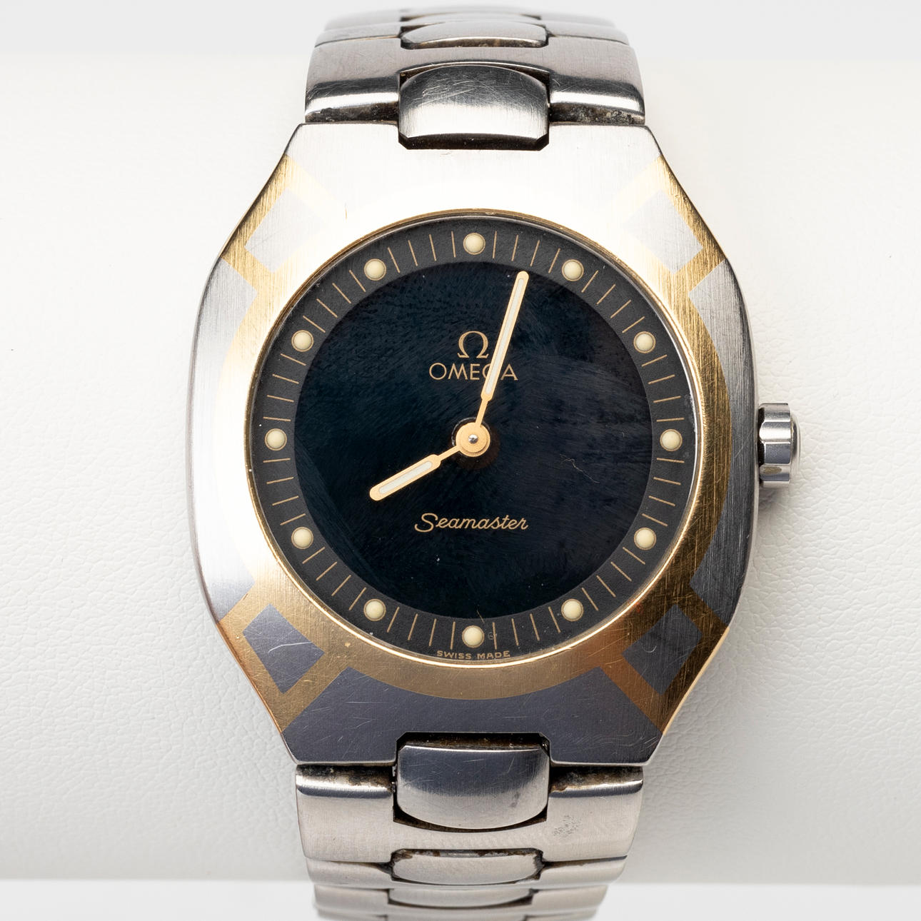 OMEGA, Seamaster Polaris, wristwatch, quartz, cal. 1665, steel/gold ...