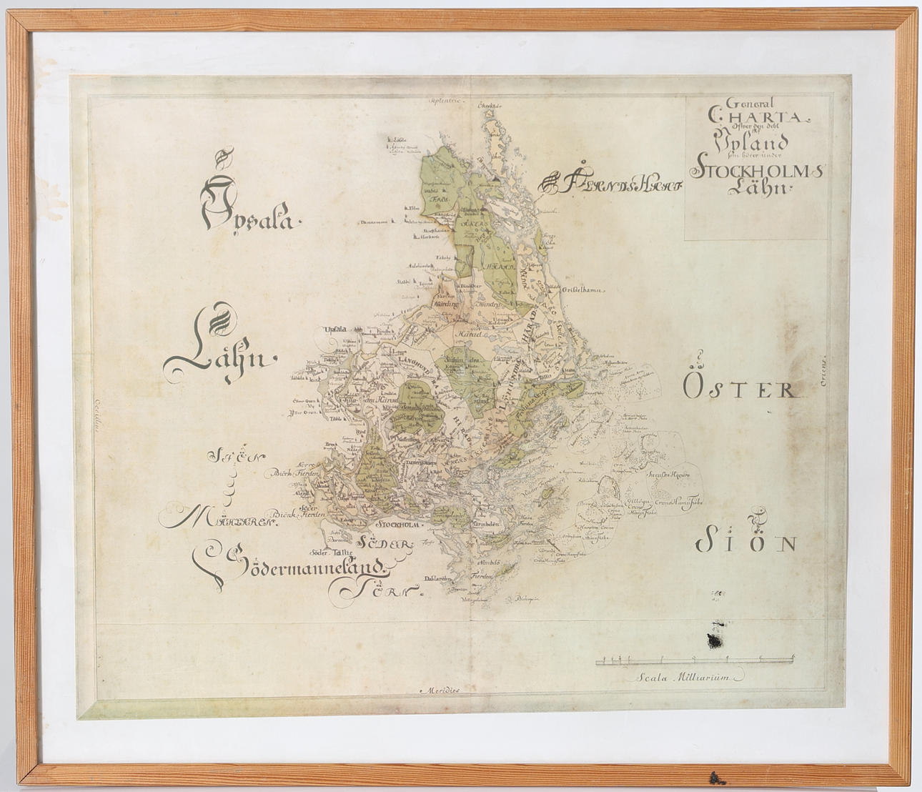 KARTA, Uppland, 1700-/1800-tal. Böcker, Kartor & Handskrifter - Kartor ...