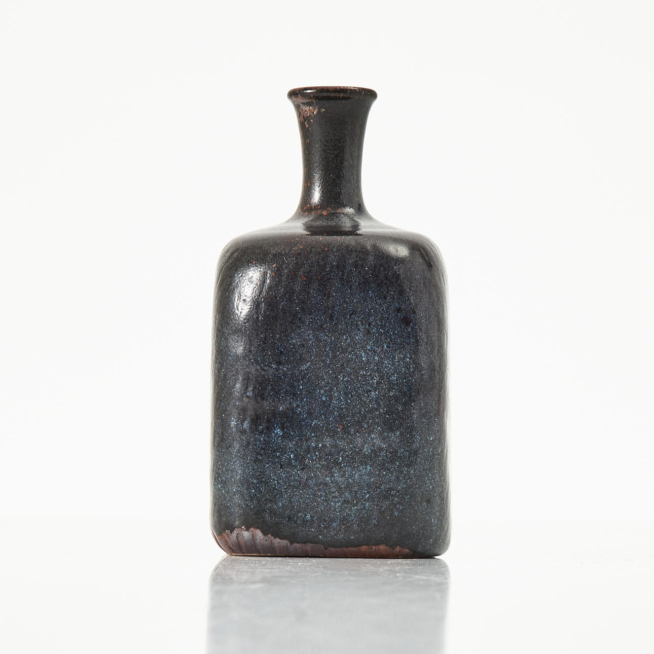 STIG LINDBERG. Vase, Gustavsberg studio 1968, four-sided form ...