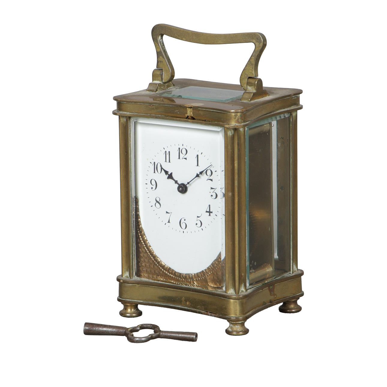 A LATE 19TH CENTURY FRENCH BRASS-CASED CARRIAGE CLOCK. Clocks & Watches ...