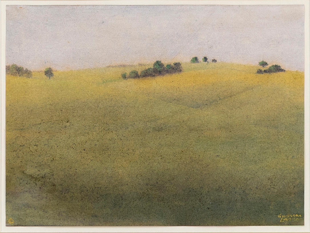 GUNNAR LARSSON. Landscape with trees, watercolour, signed and ...