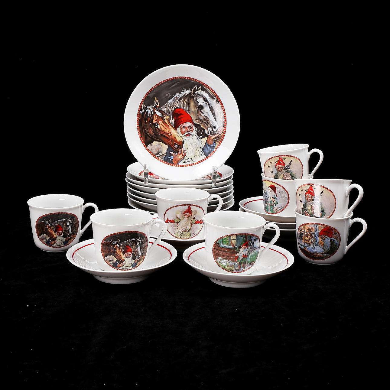KAFFESERVICE, 22 dele, porcelæn, Jenny Nyström, Rörstrand. Keramik ...