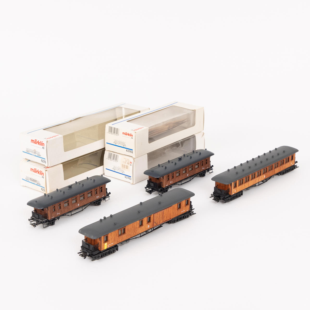 MÄRKLIN. 4 st SJ-vagnar, 4270, 4271, 42702. Leksaker - Modelljärnväg ...
