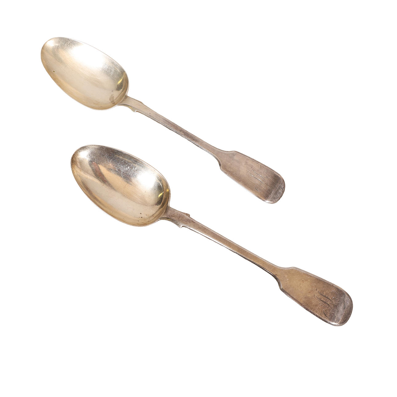 A PAIR OF VICTORIAN SILVER TABLE SPOONS (2). Silver & Metals - Silver ...