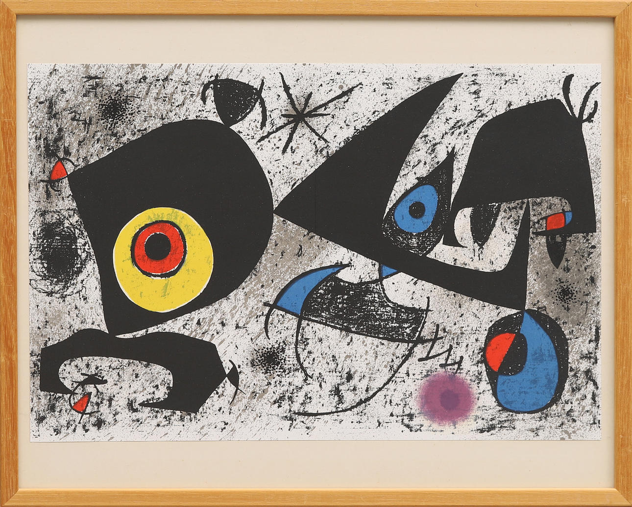 JOAN MIRÓ. "Hommage à Miró", colour lithograph, 1972. Art - Engravings ...
