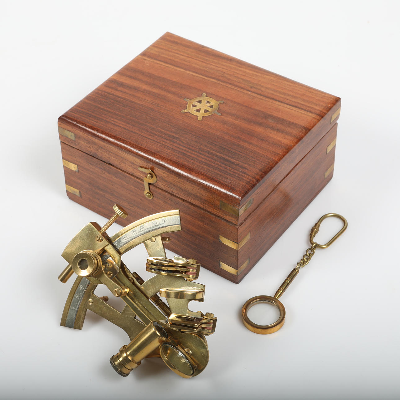 SEXTANT, mässing i trälåda, 1900-tal. Samlarföremål - Teknika & Nautika ...