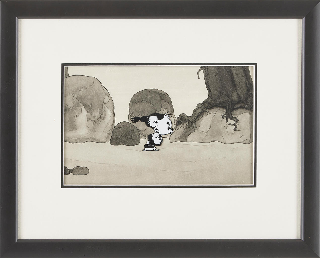 RUNE ANDRÉASSON. Bamse, handbemalt Film-Cel aus "Resan till badköping ...
